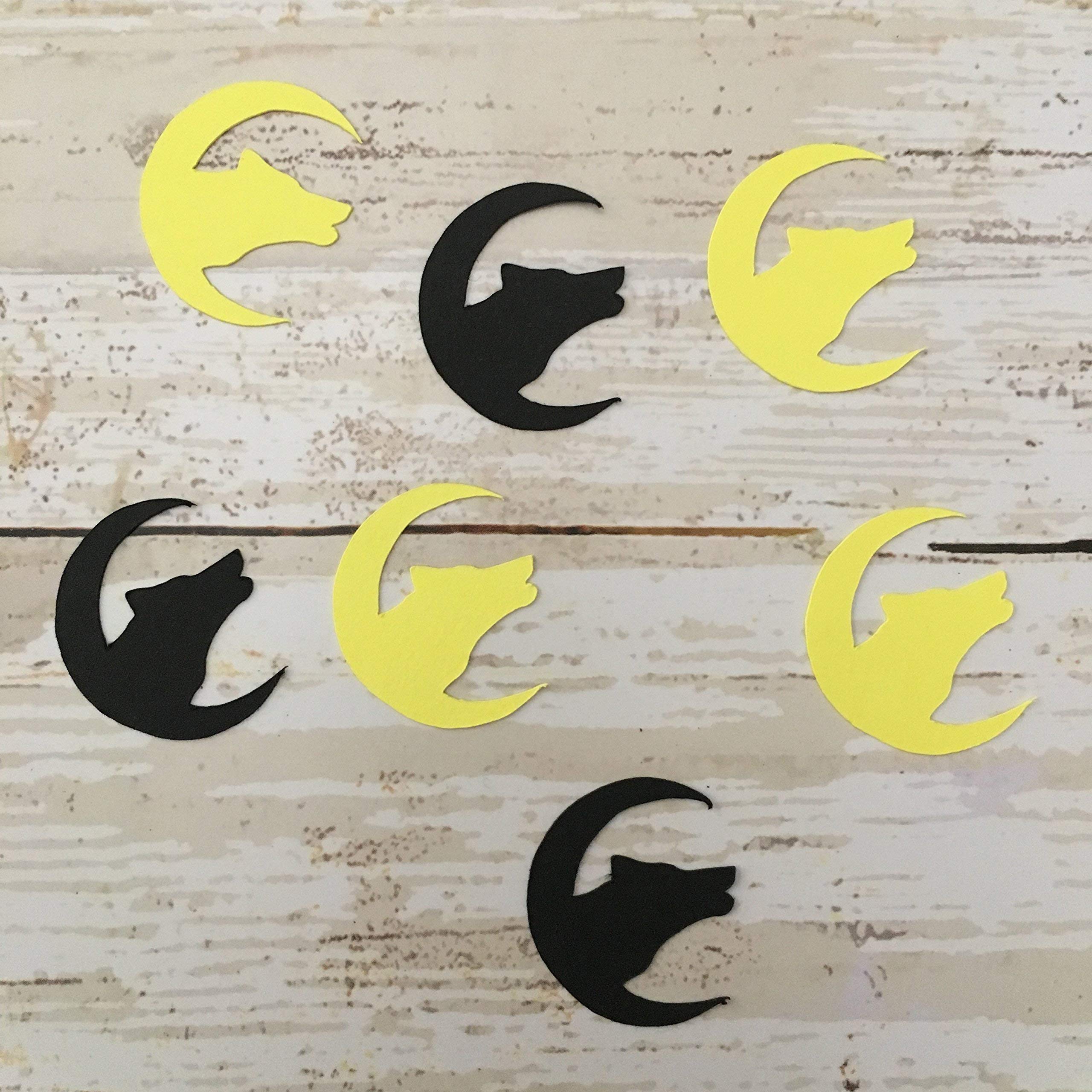 Wolf in Moon Confetti, Outer Space Decorations, Star Party Supplies, Space Theme, Moon Cut Outs, Party Supplies, Table Scatter, Wolf Cut Out, Moon Cut Out