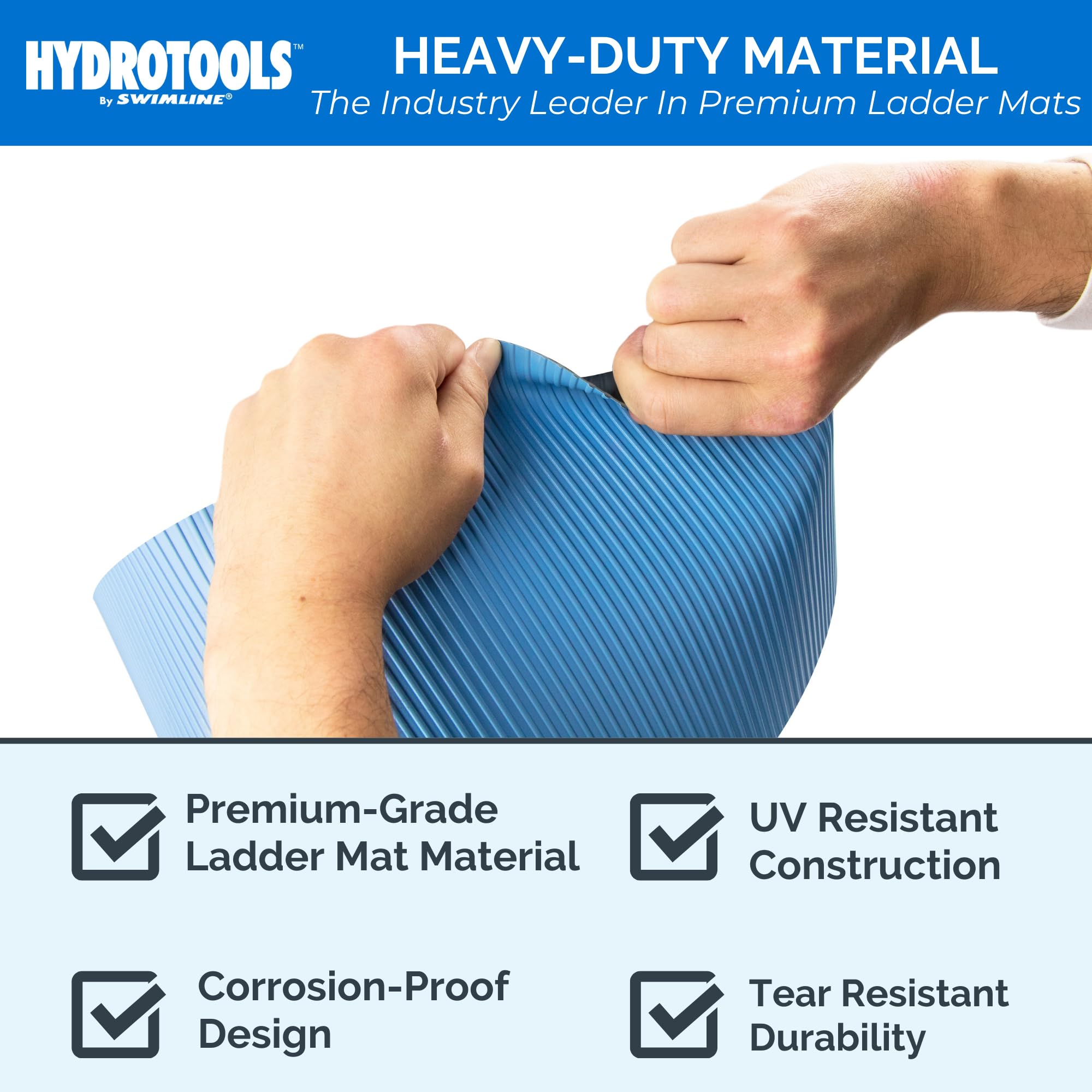 SWIMLINE HYDROTOOLS Protecitve Pool Ladder Mat For Above Ground Pools Stairs, Steps, & Ladders | 30 x 36 INCH | Safety & Stability Swimming Pool Accessories | Made in USA | Premium Durable Material