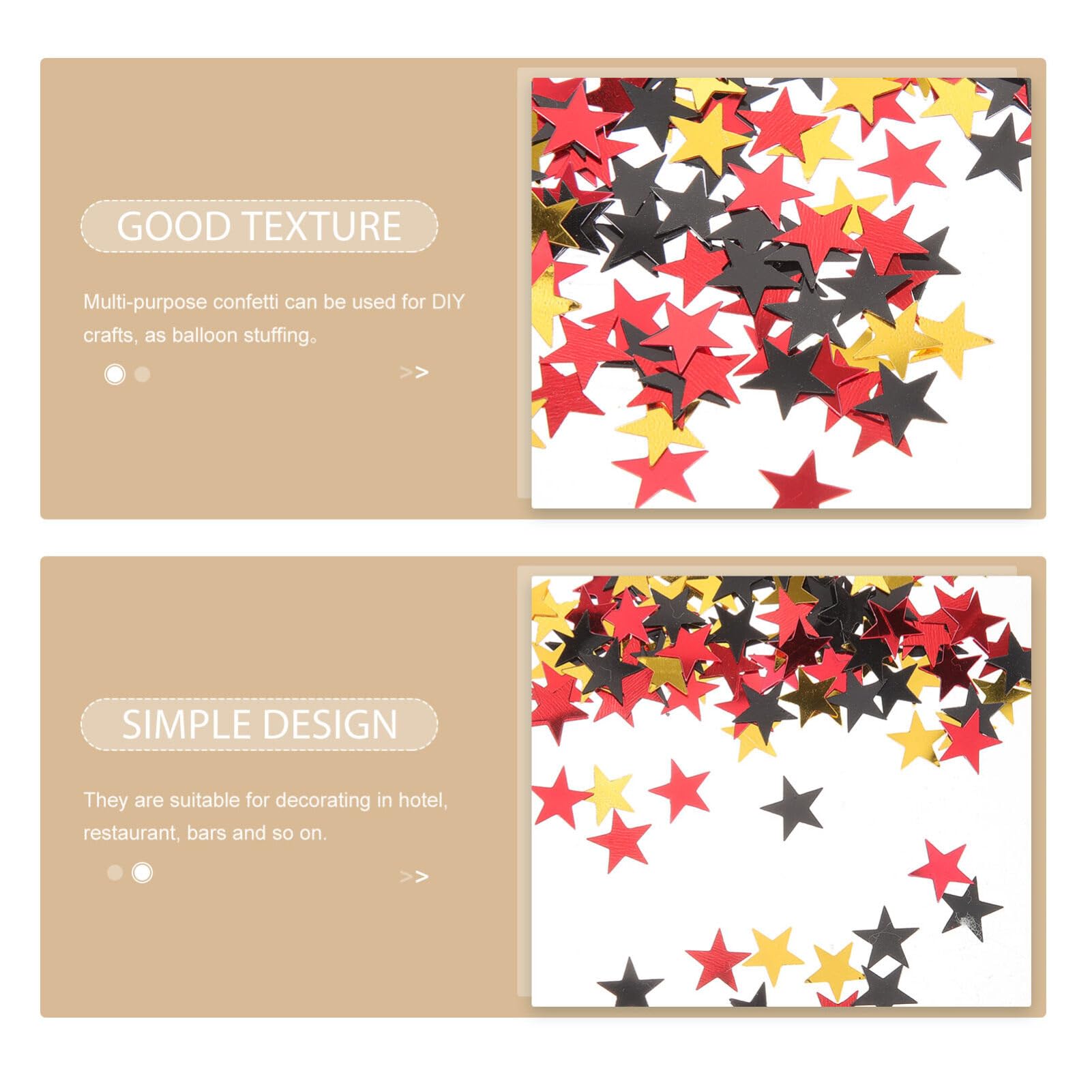 VILLCASE 1 Set Dining Table Decor Party Accessory Confetti Glitter Table Decoration Table Scatters Decoration Glitter Stars Beer Festival Confetti Decor Party Favor Desktop Sequins Paper