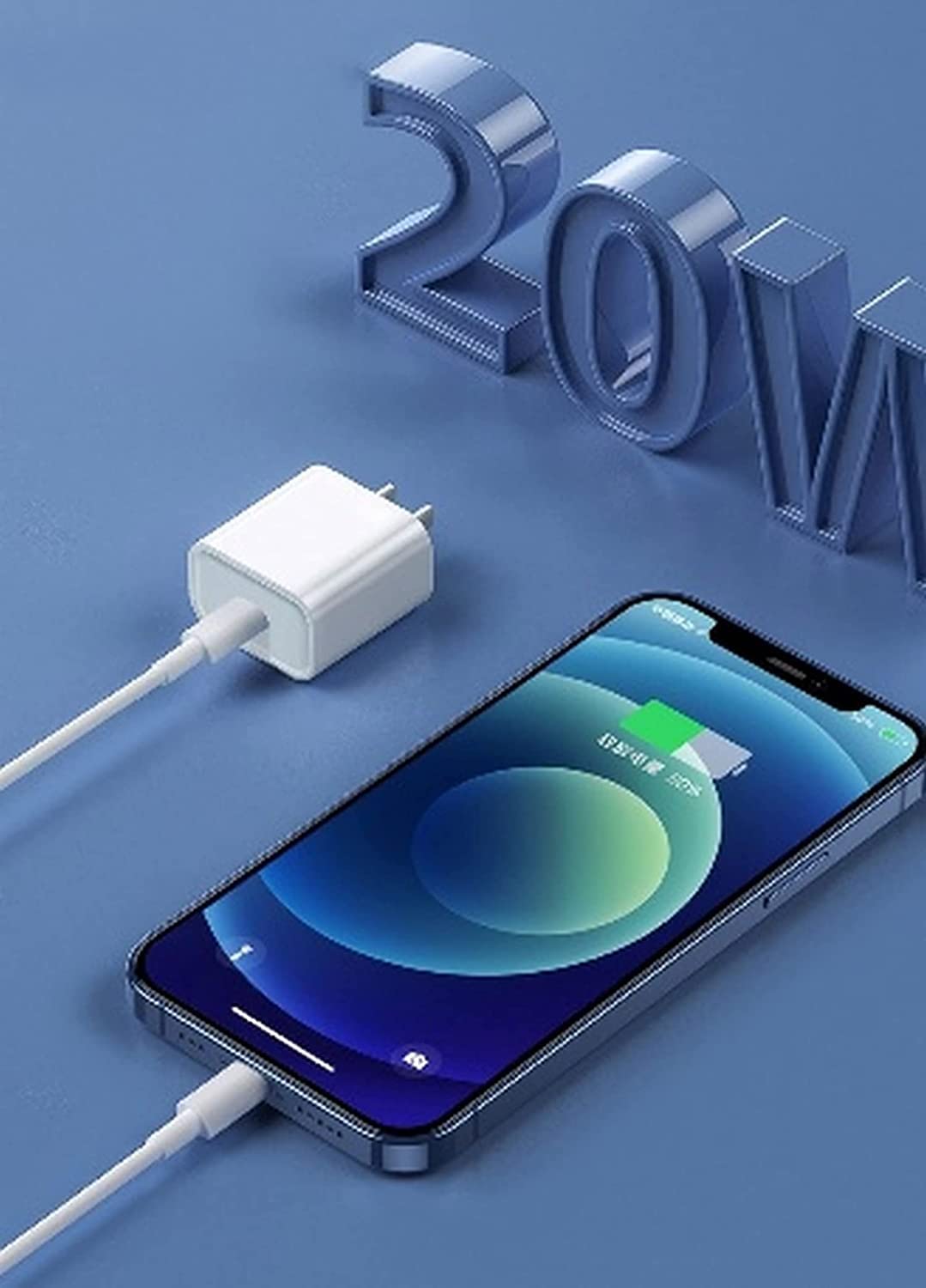USB C Wall Extra Fast 20W PD Charger Block for iPhone 16 15 14 13 12 Pro Max Plus for Galaxy S24 S23 S22 S21 Type USBC Plug Brick Head Safe Wall Cube Type C