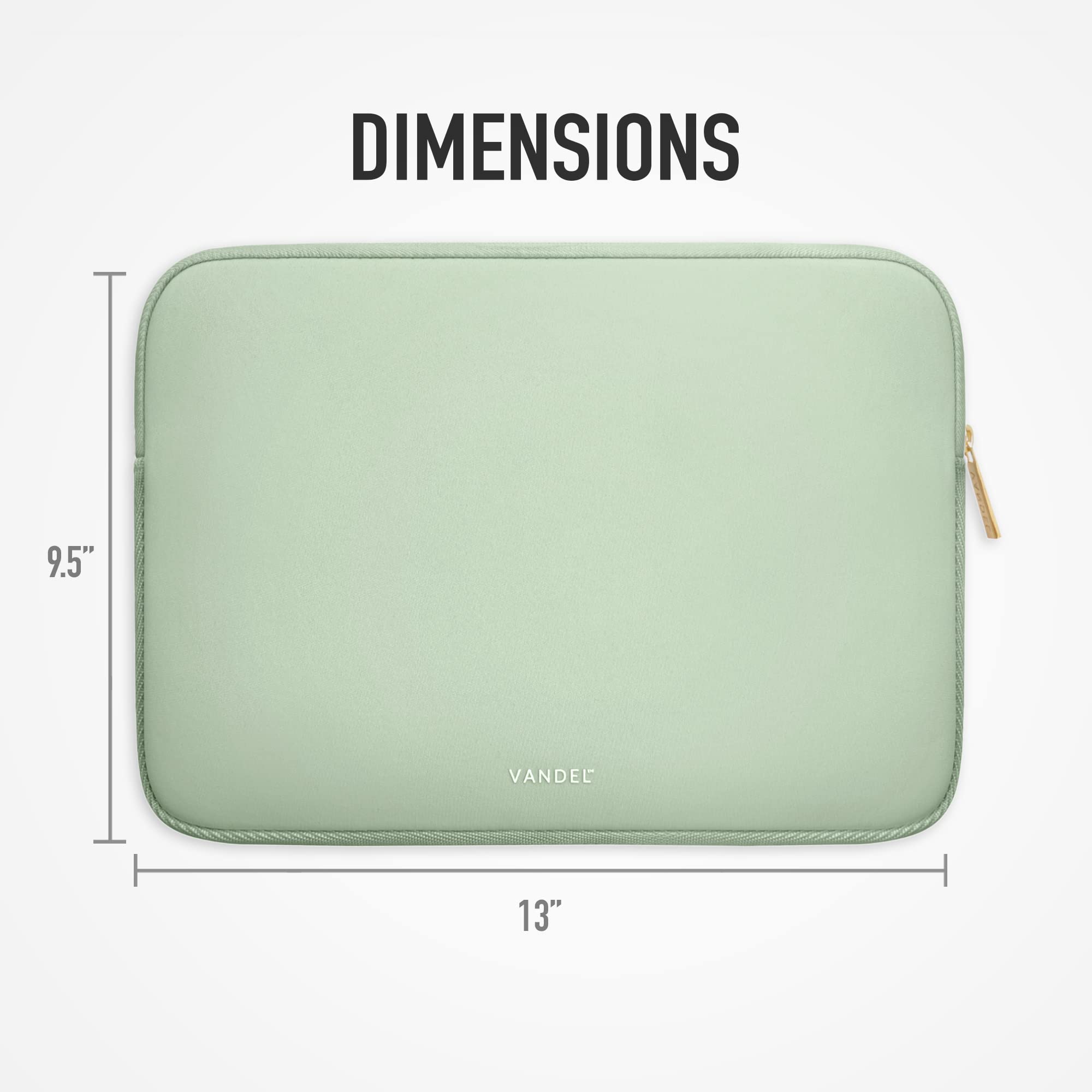 Vandel MacBook Air 13 inch Laptop Sleeve, Fits 13-13.3 inch Laptops: Neoprene MacBook Air & Pro Case, Chromebook, HP Soft Cover | Thin Computer Carrying Bag, Sage Green Mac (M1 & M2) Pouch