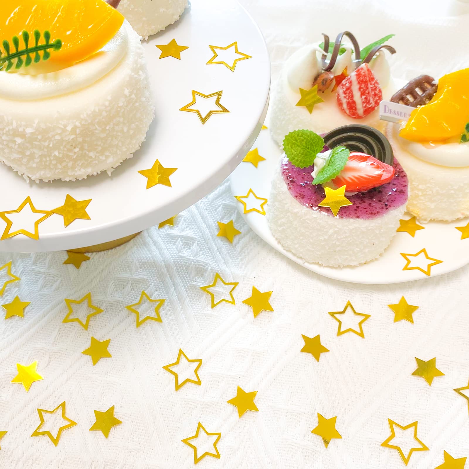 1100Pcs Merry Christmas Gold Star Confetti, Birthday Baby Shower Wedding Christmas Party Decorations,Metallic Foil Glitter Table Confetti Sprinkles