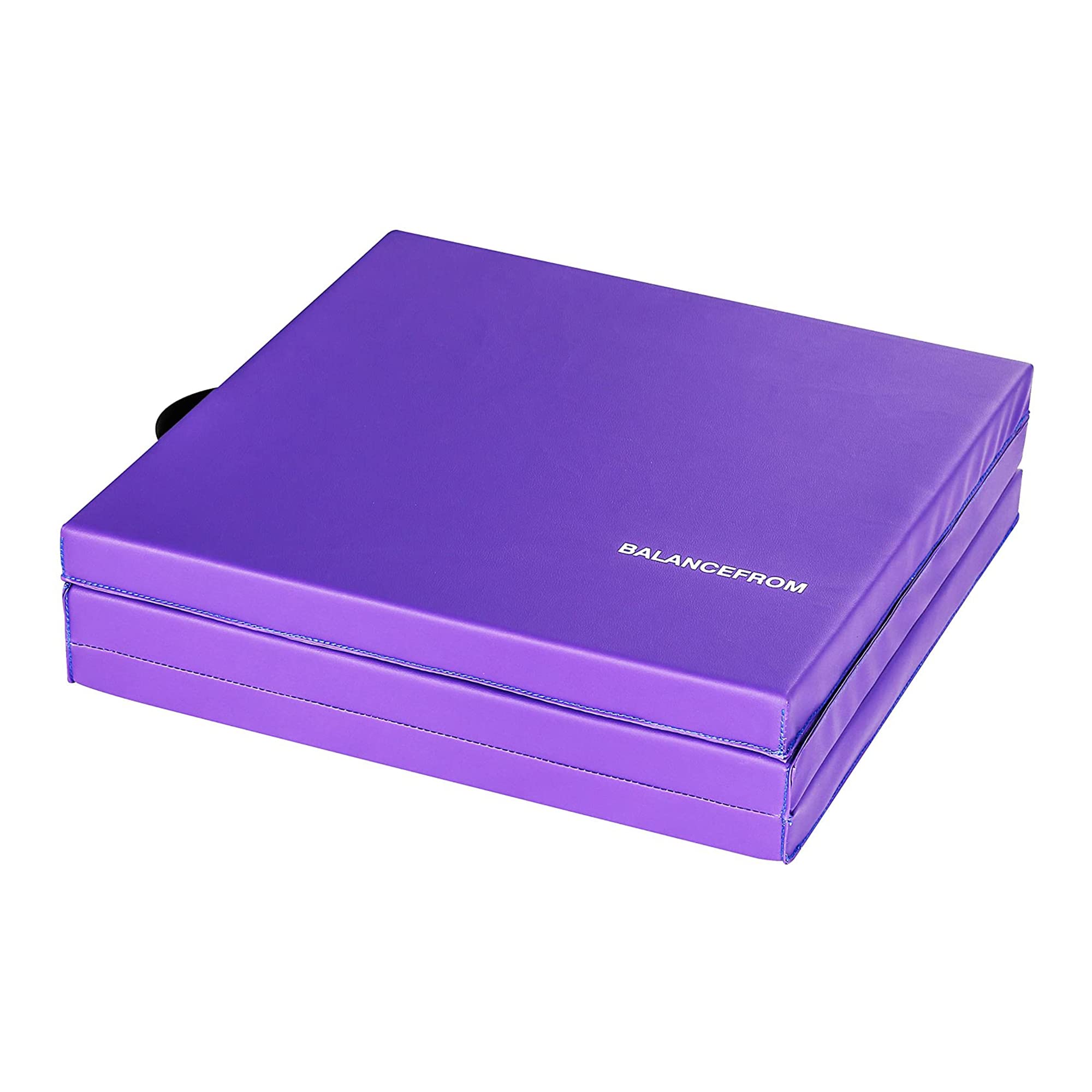 BalanceFrom Folding Gymnastics Mat Home Gym Floor Tumbling Equipment, Purple