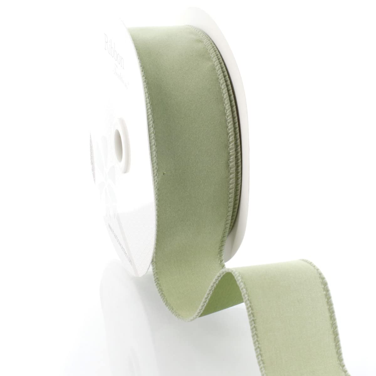 Ribbon Traditions 1.5" Wired Suede Velvet Ribbon Navy - 10 Yards