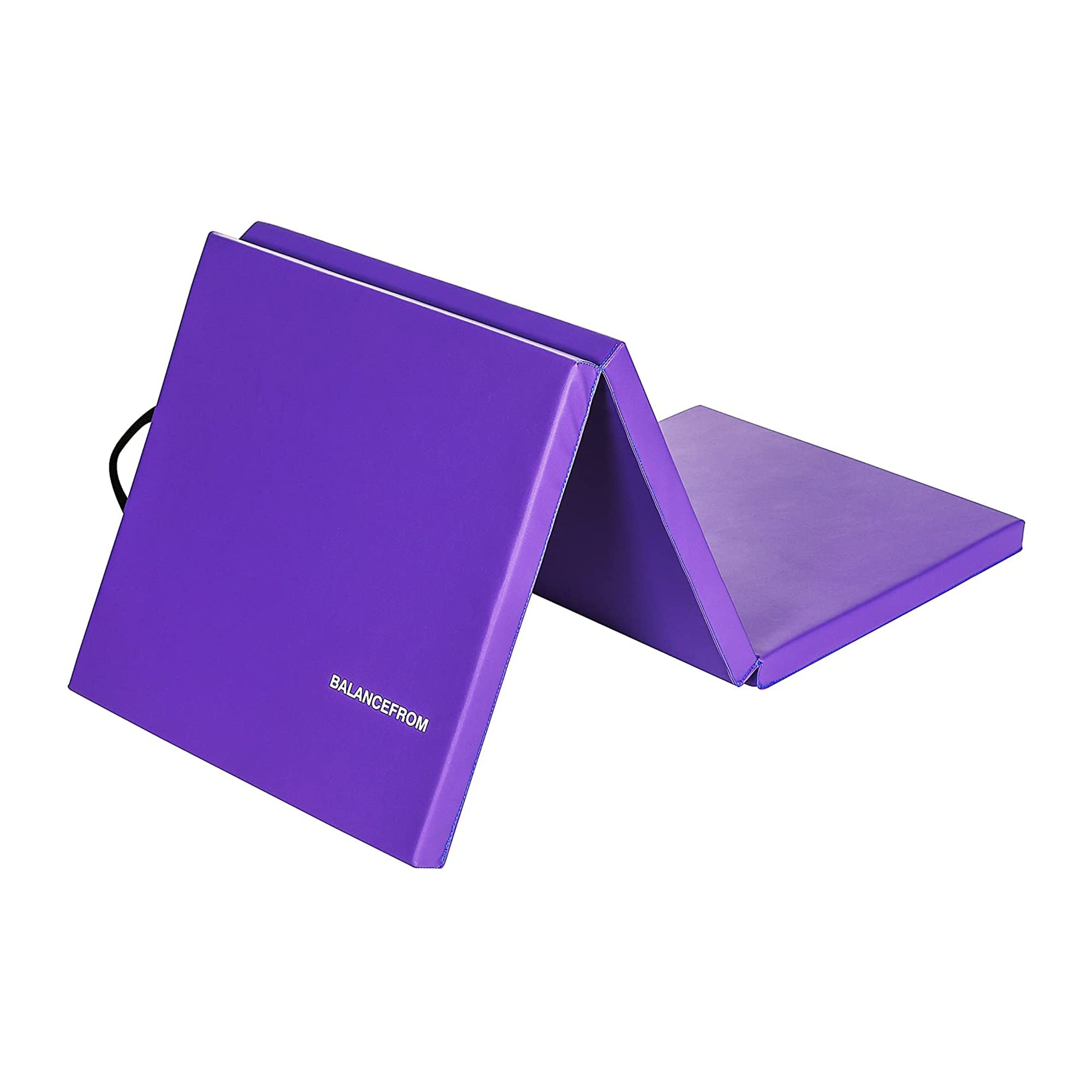 BalanceFrom Folding Gymnastics Mat Home Gym Floor Tumbling Equipment, Purple
