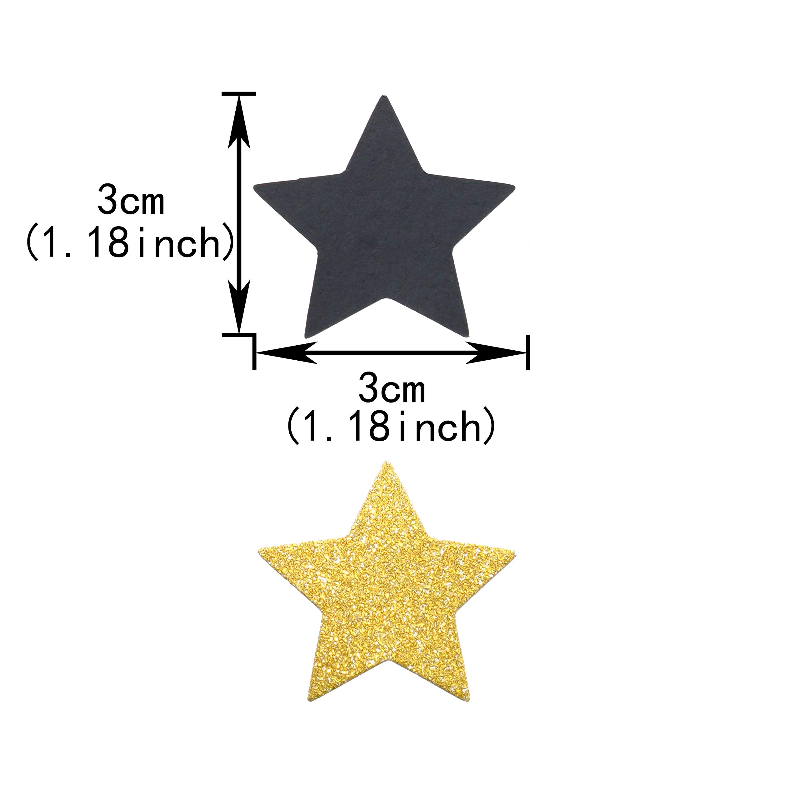 Glitter Five Stars Table Confetti Decor - Black Gold Wild One 1st Birthday Graduation Party Twinkle Stars Confetti Sequins Wedding New Years Party Confetti Sprinkles Decorations, 200pc