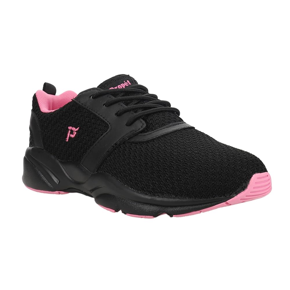 Propét Women's Stability X Shoe, Black/Berry, 13 4E US