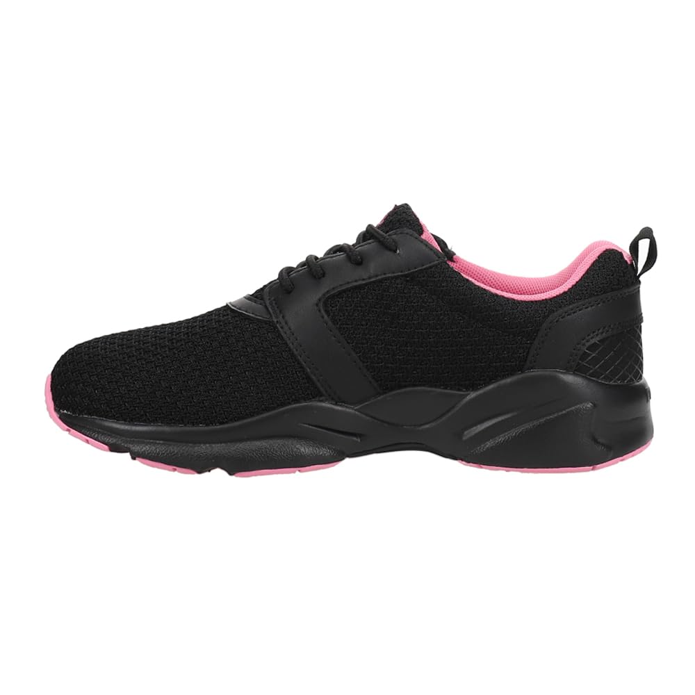 Propét Women's Stability X Shoe, Black/Berry, 13 4E US