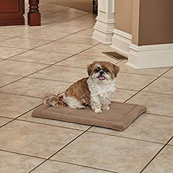 MidWest Homes for Pets Deluxe Micro Terry Pet Bed, Dog Bed & Crate Mat, Taupe, 22-Inch