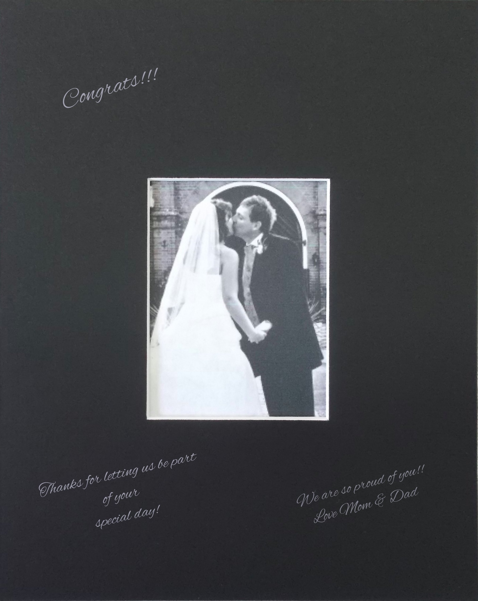 16x20 Black Signature and Autograph Picture Mat for 8x10 Picture. Weddings, Baby Showers, Reunions