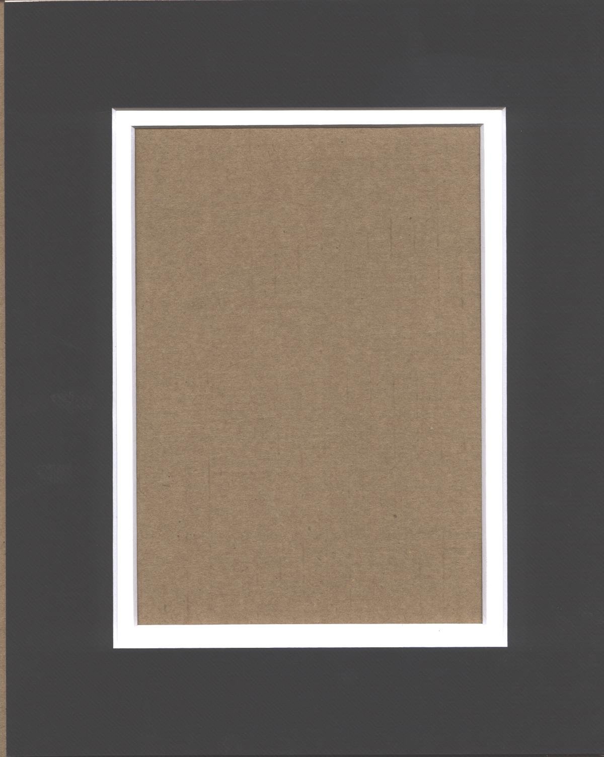 22x28 Black & White Double Picture Mats Bevel Cut for 18x24 Pictures