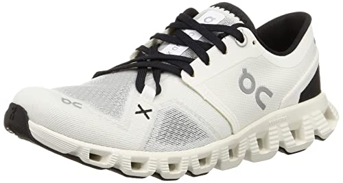 On Women's Cloud X 3 Sneakers, White/Black, 6 Medium US