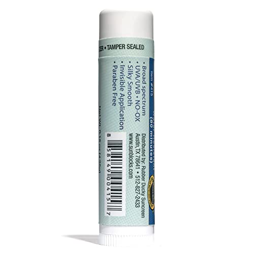 Rubber Ducky - Kid's SPF 44 Lip Balm - Moisturizing Vitamin E Sunscreen For Lips - All Season Broad Spectrum UV Protection - Waterproof 80 Mins -NO-OX Protectant - Clear - Vanilla (3 Packs)
