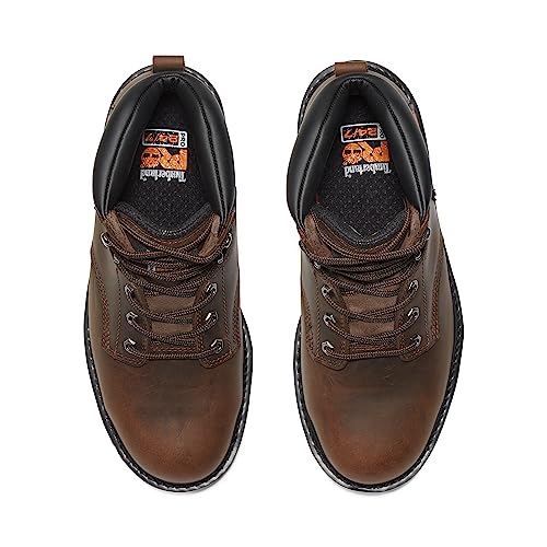 Timberland PRO mens Pit 6 Inch Steel Safety Toe Industrial Work Boot, Brown/Brown, 10.5 US