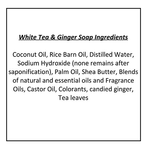 White Tea and Ginger Soap (4Oz) - Handmade Soap Bar with Essential Oils- Organic and All-Natural β by Falls River Soap Company