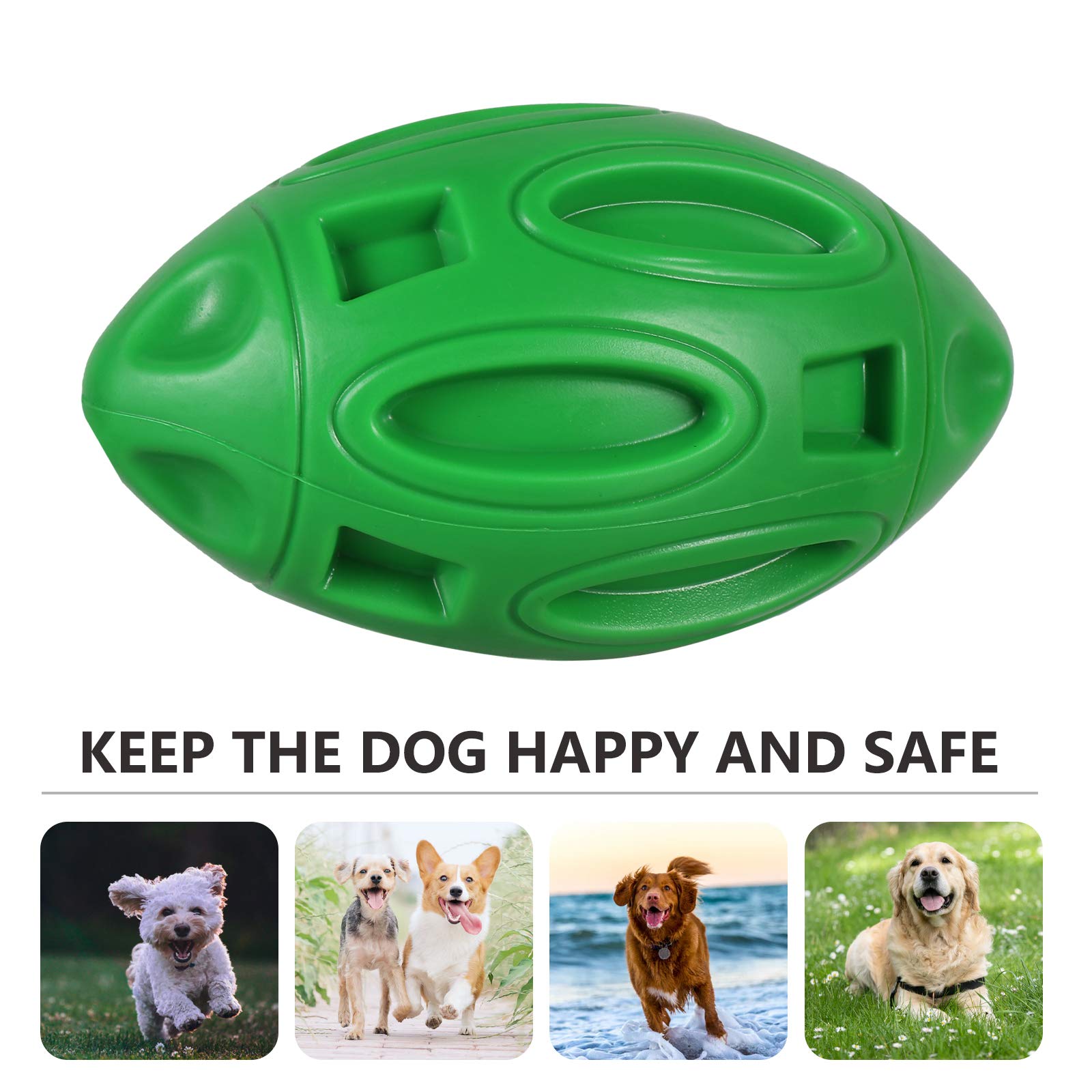 TEHAUX Pet Sound Toys Football Rubber