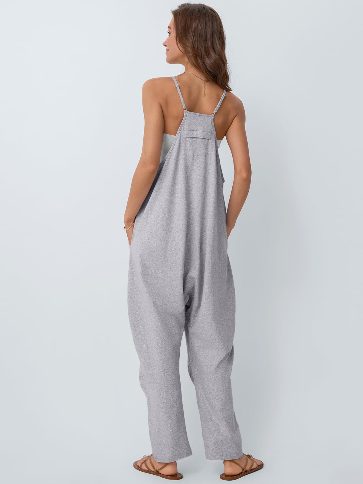 AUTOMET Summer Maternity Clothes Outfits Plus Size Loose Comfy Womens Jumpsuits Casual Rompers Soft Trendy Overalls Jumpers 2025 Gray M