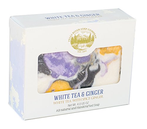 White Tea and Ginger Soap (4Oz) - Handmade Soap Bar with Essential Oils- Organic and All-Natural β by Falls River Soap Company