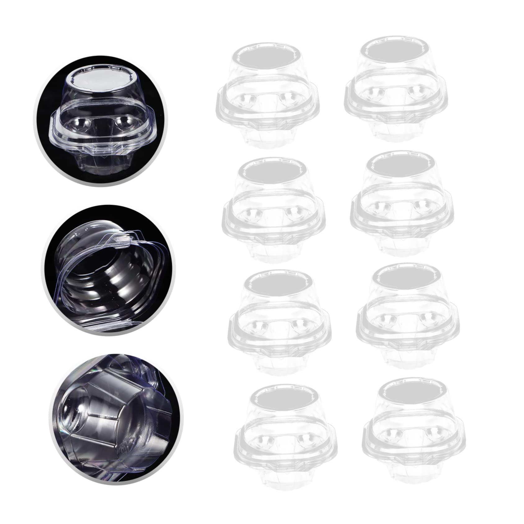 SOLUSTRE 150 Pcs Cake Packing Box Transparent Cake Cases Baking Cake Cases Cake Packing Containers Pastry Boxes Dessert Boxes Cupcake Boxes Cake Storage Boxes Packing Boxes Cookies Boxes