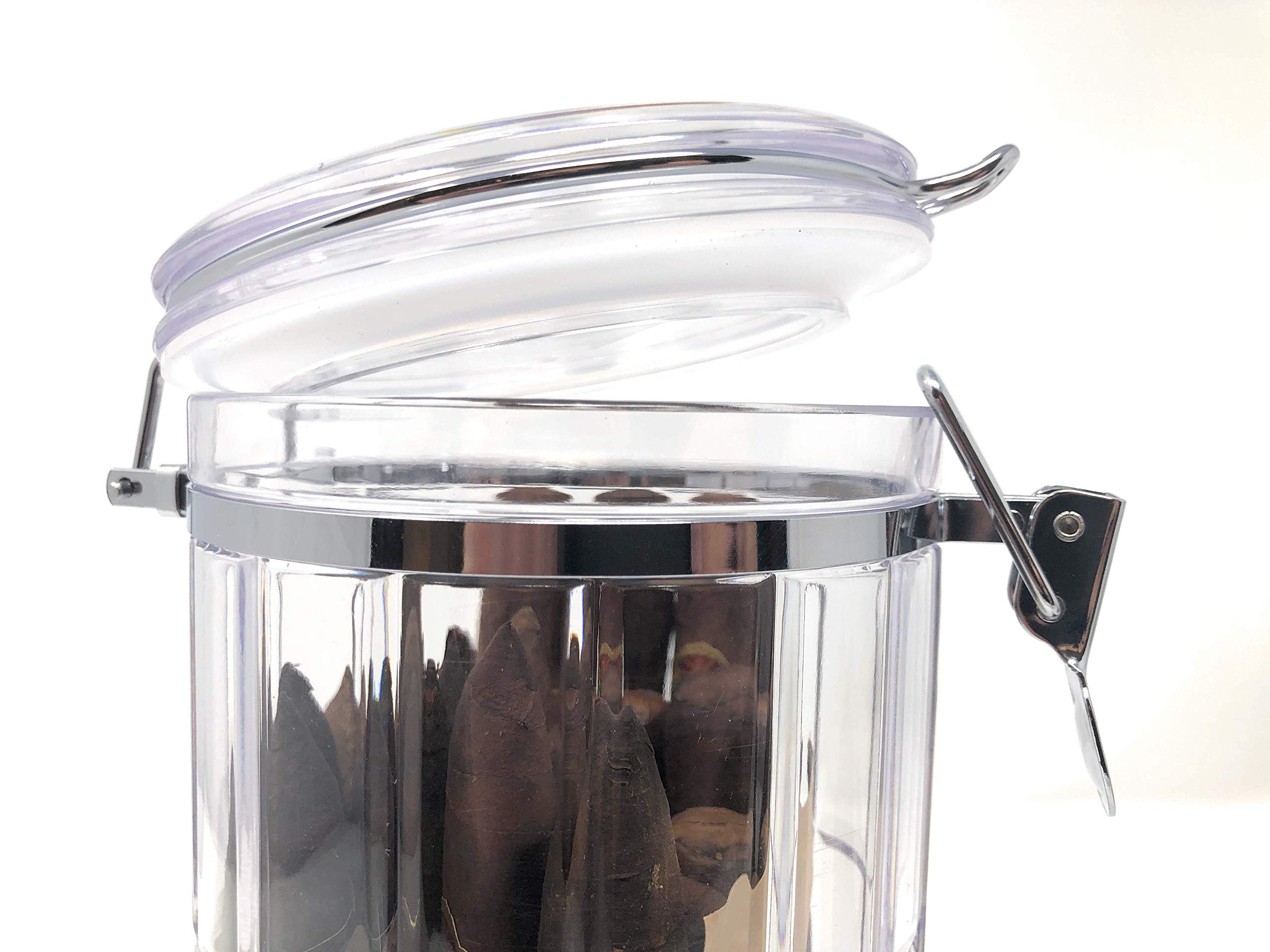 Crystal Cut Acrylic Cigar Humidor Jar with Boveda 69% 2-Way Humidity System, 25 Cigar Capacity