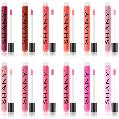 SHANY The Wanted Ones - 12 Piece Lip Gloss Set with Aloe Vera and Vitamin E