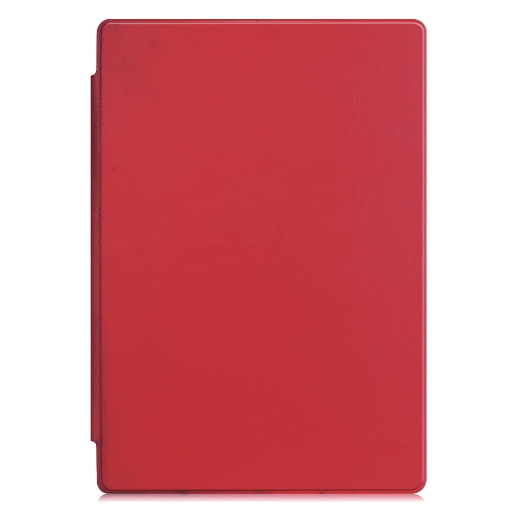 for Microsoft Surface Pro 7 2019 / Pro 6 2018 / Pro 5 1796 2017 / Pro 4 1724 2015 Tablet Cover, Luxury Lightweight Ultra Slim Folio Stand Leather Case Fit with Type Cover Keyboard (Red)
