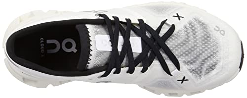 On Women's Cloud X 3 Sneakers, White/Black, 6 Medium US