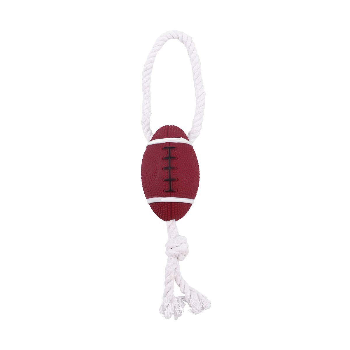 GAOF Dog Ball Toy Fun Squeaky Rugby Football with Natural tug Rope Premium pet Toy pet Supplies