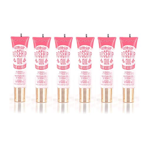 6-PACKS Kiss Broadway Clear Lip Gloss (Rosehip Oil)