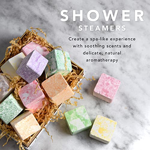 Aromatherapy Shower Steamers, Variety Pack of 12 Shower Bombs, Natural Scented Marble Shower Tablets, Birthday, Relaxing Gift Ideas for Women & Men, Essential Oil Bath Bomb Eucalyptus & More