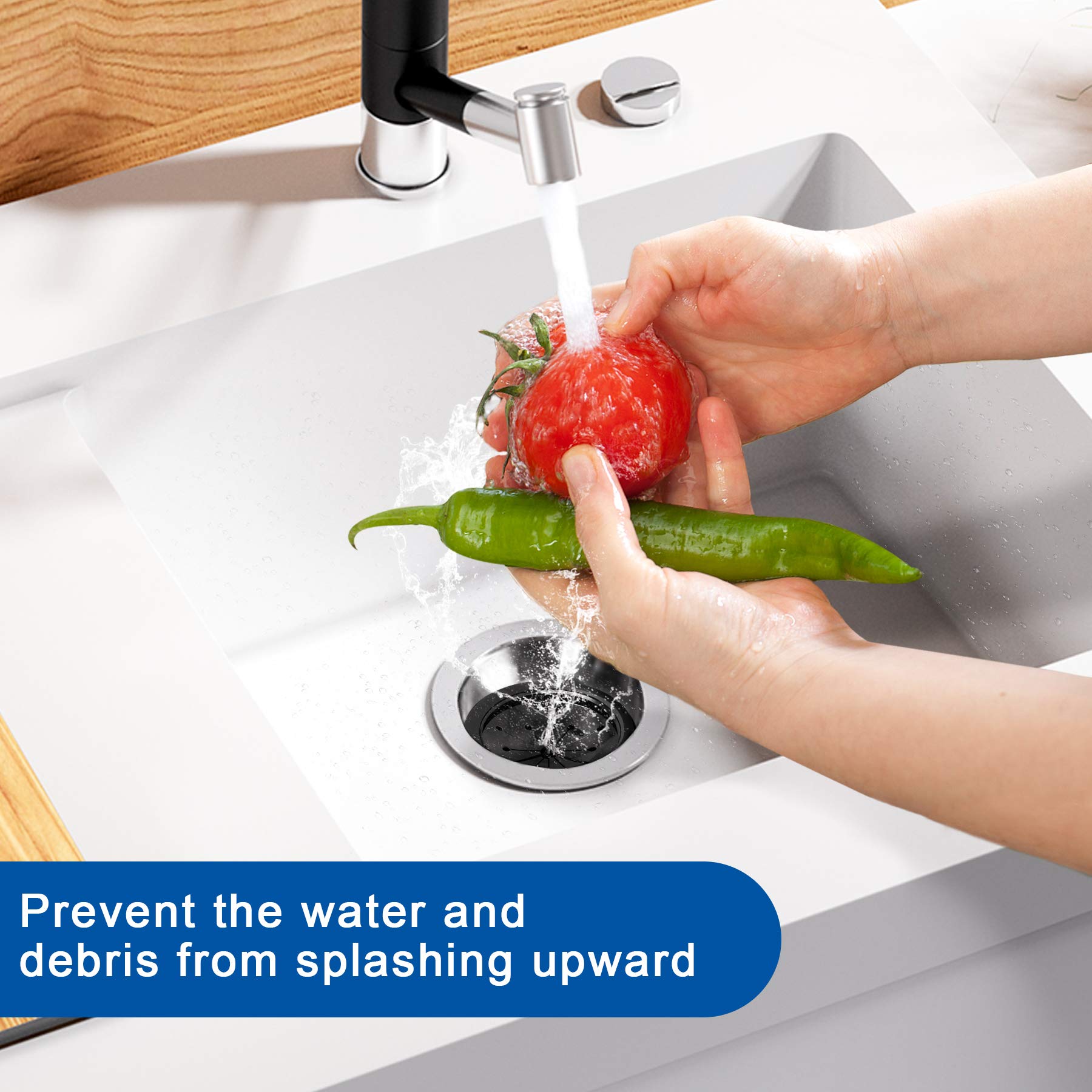 2 PCS Garbage Disposal Splash Guard Sink Baffle, Food Waste Disposer Accessories for Waste King, Whirlaway and GE Models (3 1/8 Inch) by CLEESINK