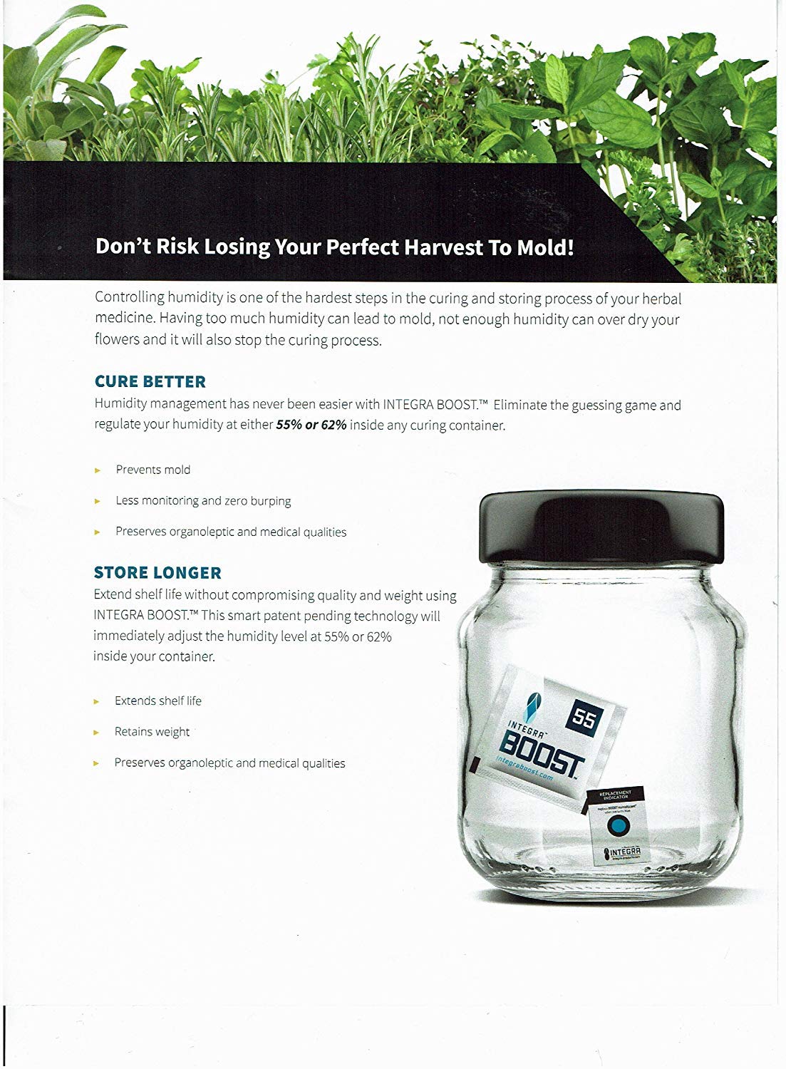 Integra Boost 67g 62% Percent 100 Pack for Humidity Control- Premium Humidifier Packets Preserve Herb Smell. Moisture Curing Gel Packs for Cigar, Humidor and Cannador. Free Legalize Tomatoes Sticker
