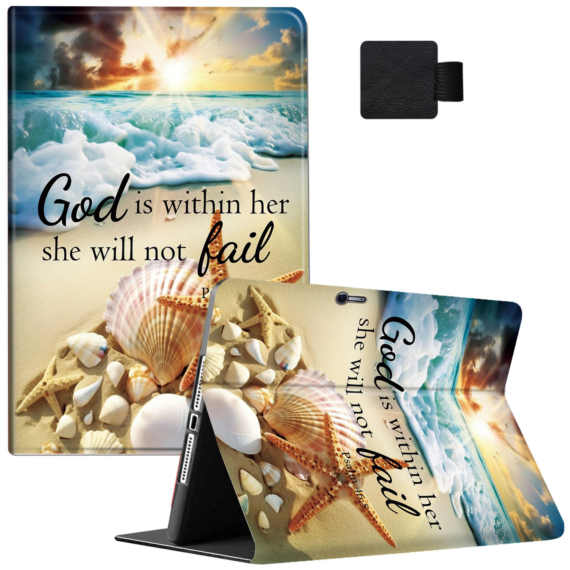 RYUITHDJP for Microsoft Surface Pro 4 5 6 7 Case 12.3 Inch with Beach Quote Design for Microsoft Surface Pro 7 Tablet Case Auto Wake Sleep Leather Cover + Pen Loop Holder
