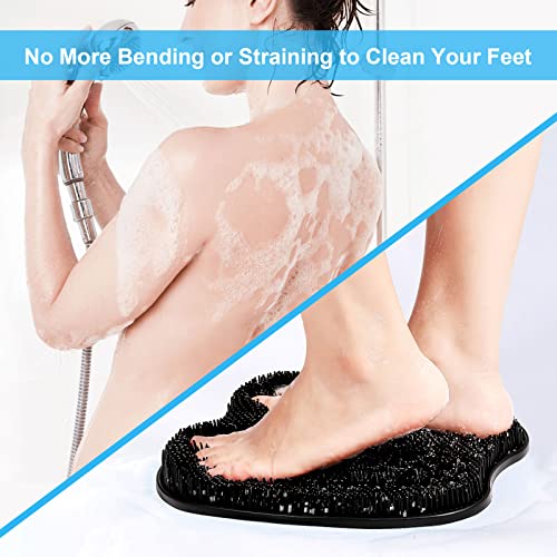 HONYIN XL Size Large Shower Foot Scrubber Mat - Cleans,Exfoliation,Massages Your Feet Without Bending, Foot Circulation & Relieve Tired Feet, Foot Scrubber for Use in Shower with Non-Slip Suction Cups