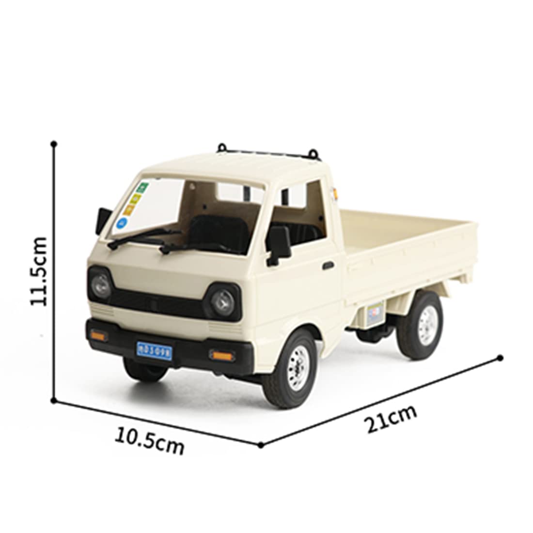 KAROYD RC Mini-Truck, D12mini 1/16 2.4Ghz RC Car Truck - White