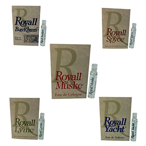 Royall Aftershave Lotion Cologne for Men (5 Pack Sampler)