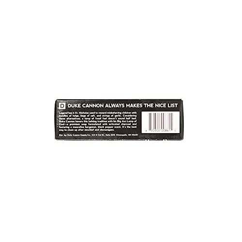 Duke Cannon Supply Co. Big Ass Lump of Coal Soap Bar for Men Holiday Edition (Bergamot & Black Pepper Scent) Multi-Pack - Superior Grade, Extra Large, Paraben-free, All Skin Types, 10 oz (3 Pack)