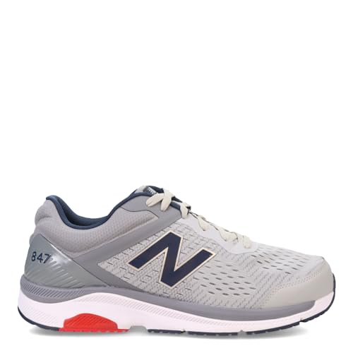 New Balance Men's 847 V4 Walking Shoe, Silver Mink/Gunmetal, 13 X-Wide