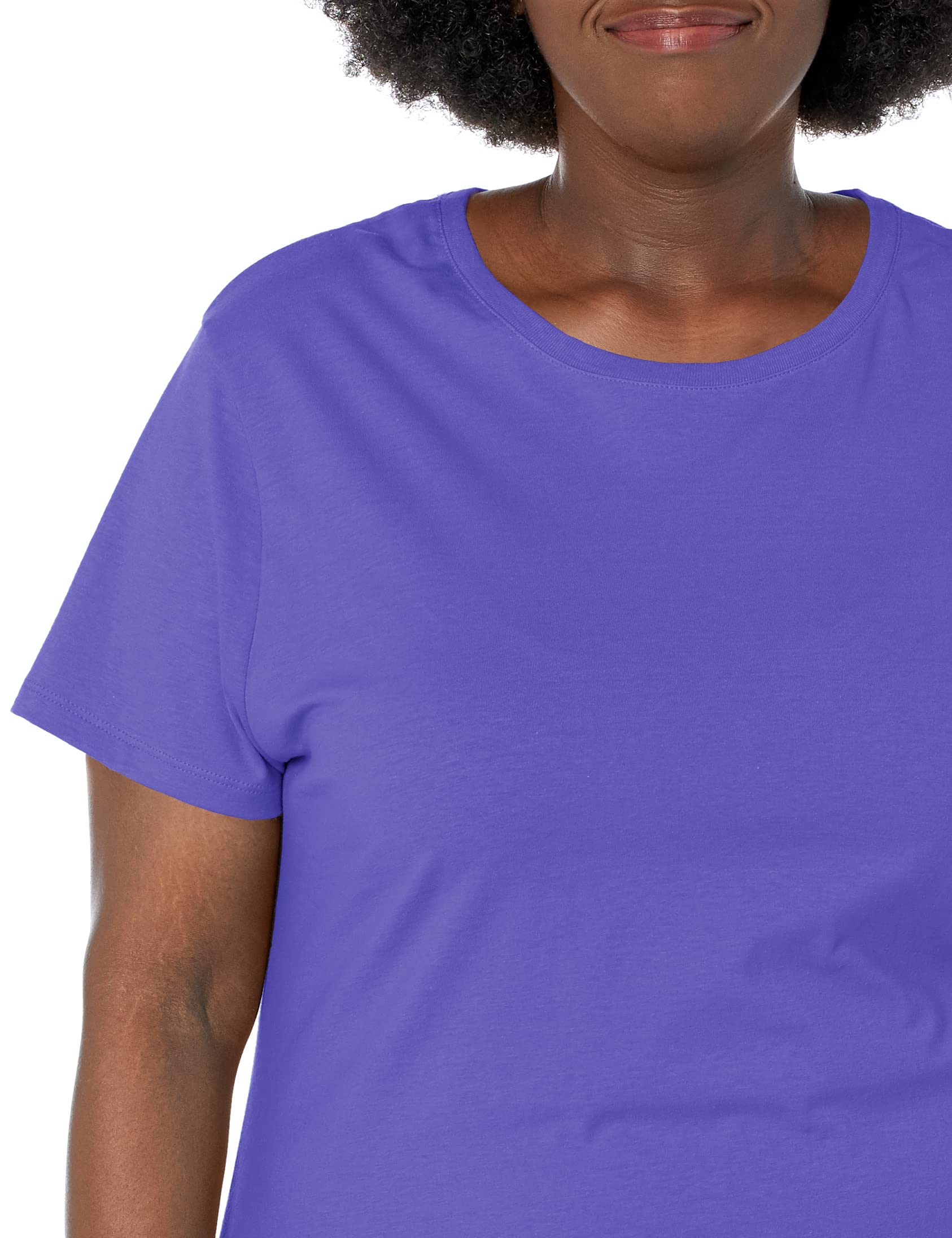 Just My Size Plus-Size Pure Cotton Jersey T-Shirt, Wide Classic Crewneck Tee for Women