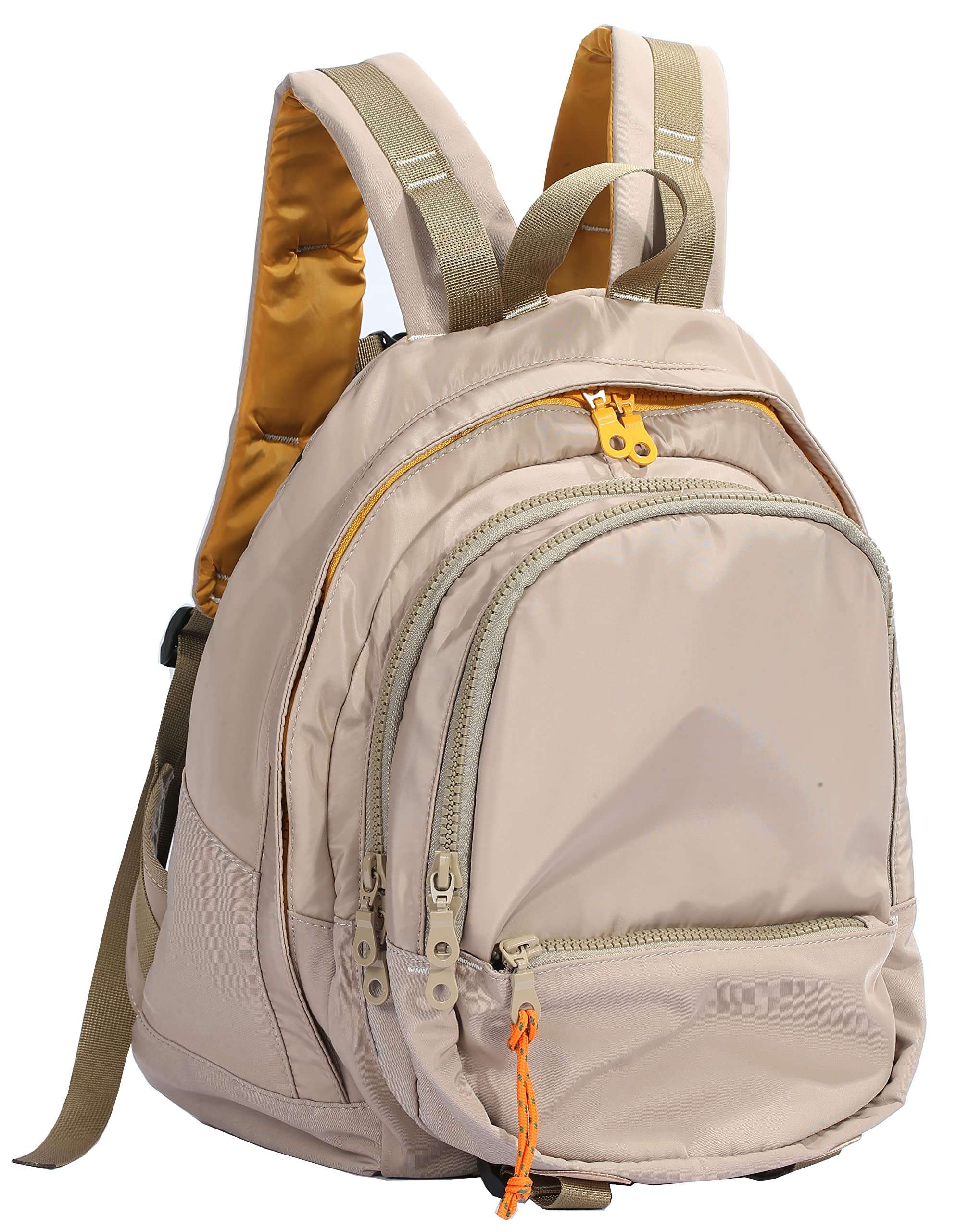 DORIS&JACKY UNISEX Campus Backpack Large Capacity Travel Casual Daypack For Women (Beige)