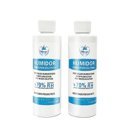 Humidor Solution for Humidor Cigars box, 7 oz (2 Pack) Cigar Humidor Accessories,Propylene Glycol Cigar Humidifier Solution for Humidor,Keep 70% RH,Portable Travel