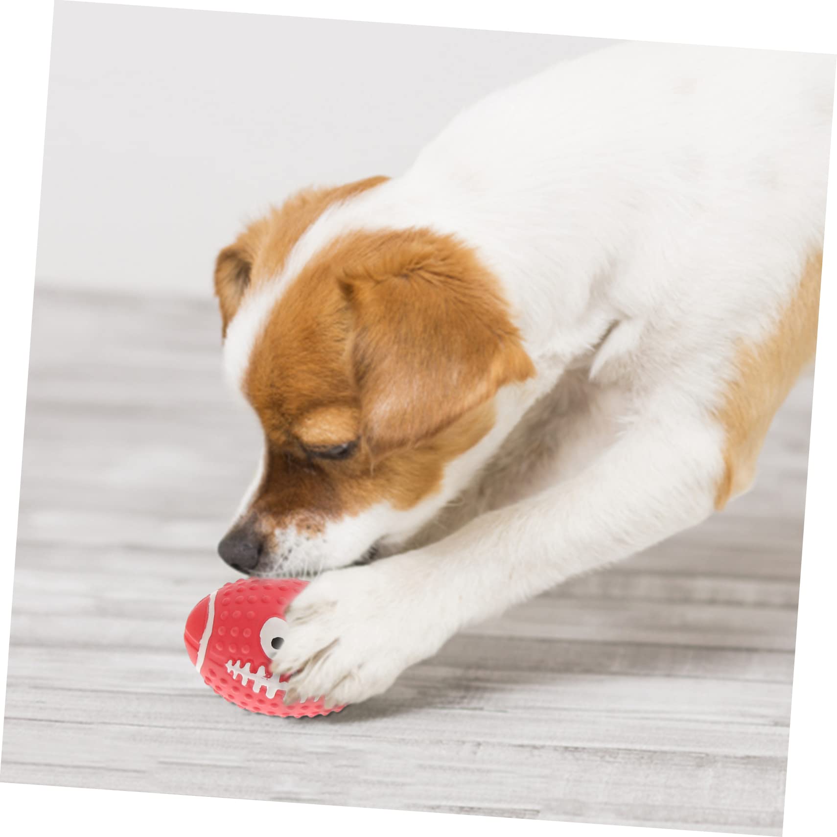 Didiseaon 3pcs Latex Squeaky Rugby Dog Toy Pet Squeaky for Outdoor Play Random Color