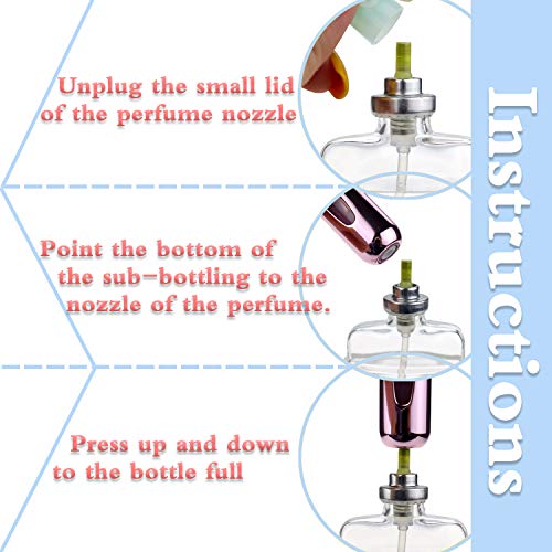 Portable Mini Refillable Perfume Atomizer Bottle,Atomizer Perfume Bottle,Refillable Perfume Spray, Scent Pump Case, Perfume Atomizer Refillable Travel 4 Pcs Pack of 5ml