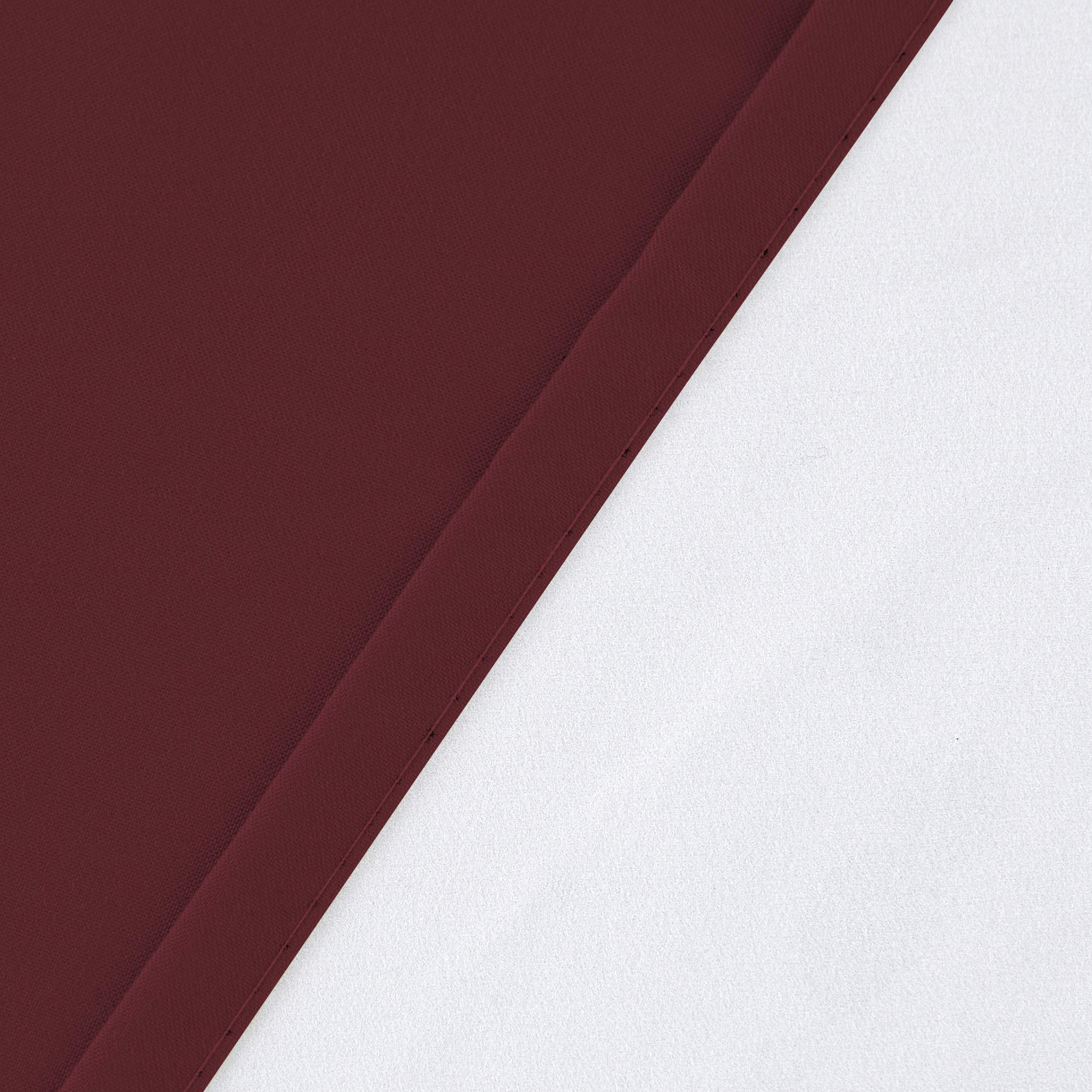 Diamond Home Linens 3 Piece 100% Blackout Lined Thermal Kitchen Window Treatment Curtain Tiers and Valance Set (36" Tiers & 14" Valance, Burgundy)