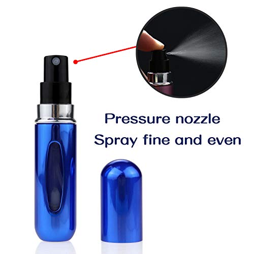 Portable Mini Refillable Perfume Atomizer Bottle,Atomizer Perfume Bottle,Refillable Perfume Spray, Scent Pump Case, Perfume Atomizer Refillable Travel 4 Pcs Pack of 5ml