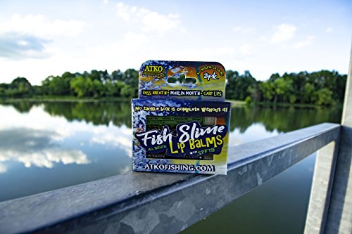 Atko Fish Slime Lip Balm-All Natural 3 Flavors-Carp Lips(unflavored), Bass Breath(Peppermint), Marlin Mouth(Citrus) (Fish Slime 3 Pack)