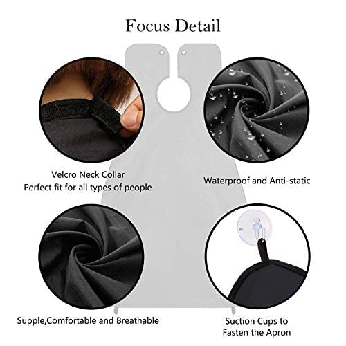 Beard Bib Beard Apron, Beard Hair Catcher for Men Shaving & Trimming Non-Stick Waterproof Beard Cape Grooming Cloth with 3 Suction Cups & A Box Birthday Gifts for Men Him Boyfriend