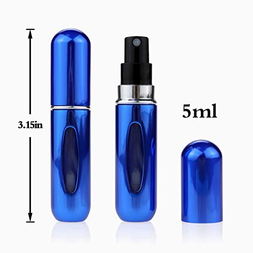 Portable Mini Refillable Perfume Atomizer Bottle,Atomizer Perfume Bottle,Refillable Perfume Spray, Scent Pump Case, Perfume Atomizer Refillable Travel 4 Pcs Pack of 5ml