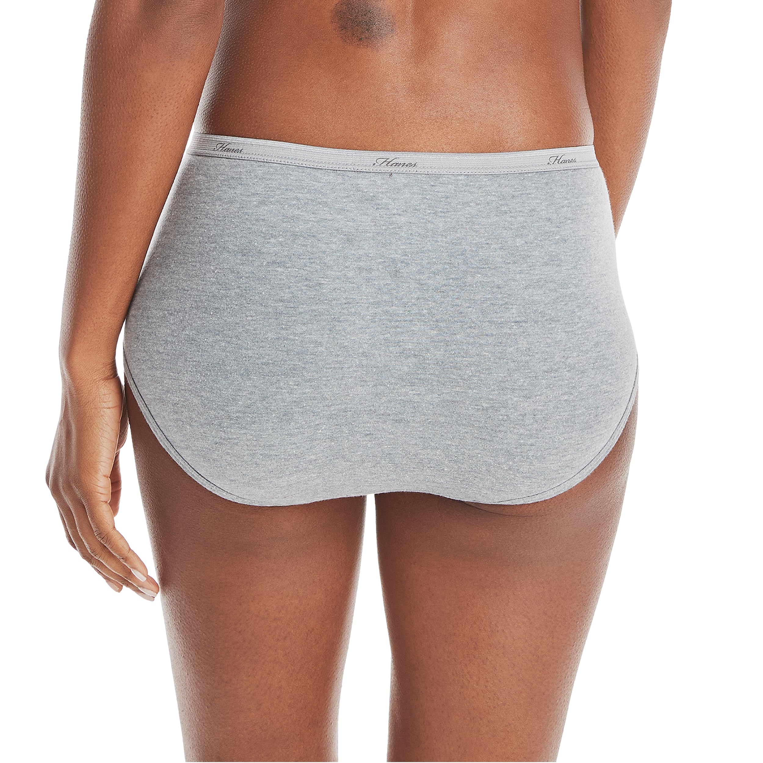 Hanes Womens High-waisted Panties, 6-pack, Moisture-wicking Cotton (Colors May Vary) Briefs-underwear, Body Tones, 8 US