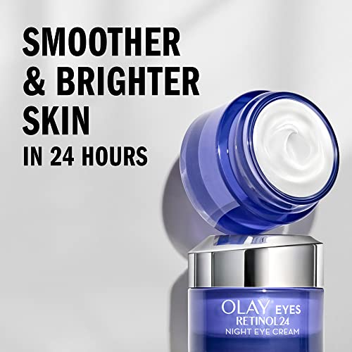 Olay Regenerist Retinol 24 Night Eye Cream, 0.5oz + Whip Face Moisturizer Travel/Trial Size Bundle